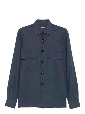Kiton Button-down Flap-pocket Shirt - Blue