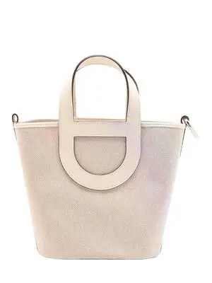 Hermès Toile And Swift In The Loop 18 Handbag - Neutrals
