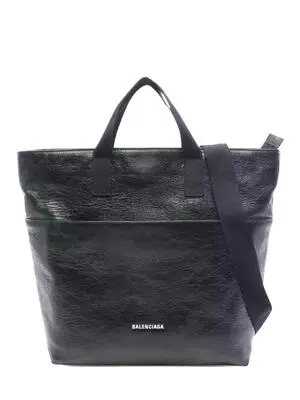 Balenciaga 2018-2026 Lambskin Explorer Tote Satchel - Black
