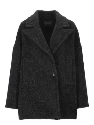 Lorena Antoniazzi Brushed Notched-lapel Coat - Grey