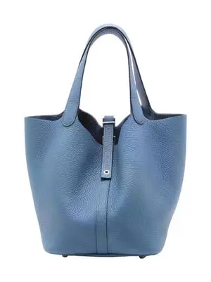 Hermès Clemence Picotin Lock 22 Handbag - Blue