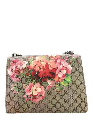 Gucci Dionysus Blooms Print Gg Coated Canvas Medium Shoulder Bag - Brown