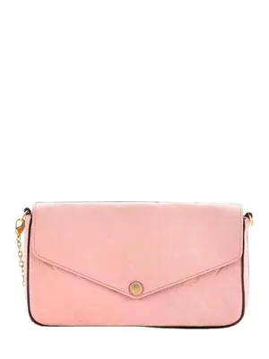 LOUIS VUITTON Felicie Pochette Monogram Empreinte Leather Crossbody Bag - Pink