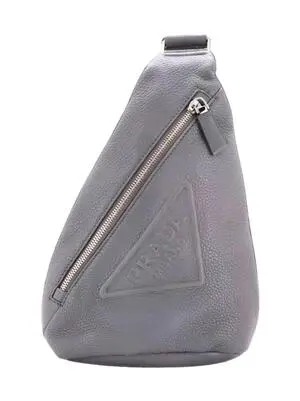 Prada Prada Leather Backpack Grey