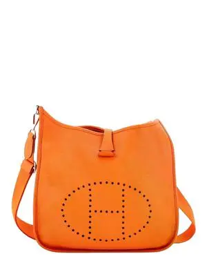 Hermès Hermès Evelyne Bag Gen III Clemence PM Cross Body Bag Orange