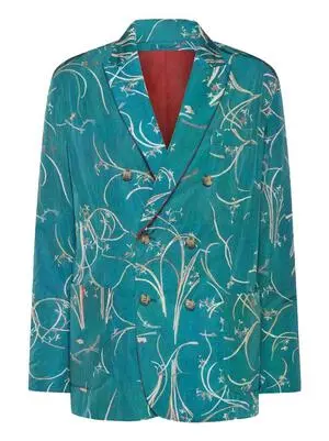 PIERRE-LOUIS MASCIA Pierre-Louis Mascia Floral-Print Double-Breasted Blazer