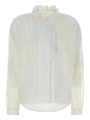 Isabel Marant Étoile ISABEL MARANT Leota Ruffled Pleated Shirt White
