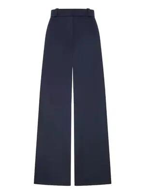 Giorgio Armani High-waisted Wool Trousers - Blue