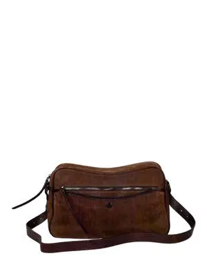 GIANNI CHIARINI Cora Corduroy-effect Shoulder Bag - Brown