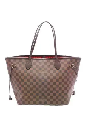 LOUIS VUITTON Damier Ebene Neverfull Mm Tote Bag - Brown