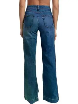 ASKK NY ASKK NY Juniper Faded-Effect Flared Jeans Blue