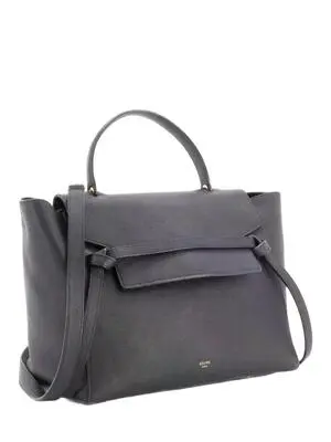 Celine Belt Bag Textured Leather Mini Shoulder Bag - Black