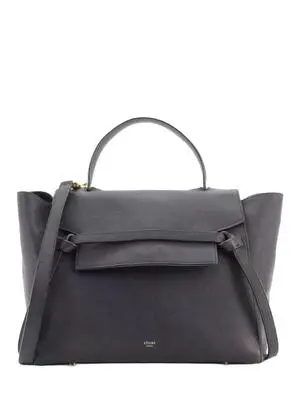 Celine Belt Bag Textured Leather Mini Shoulder Bag - Black
