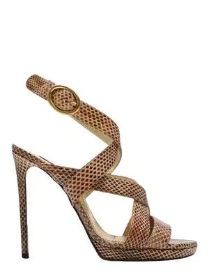 DOLCE & GABBANA Embossed Slingback Sandals
