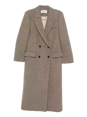 Source Unknown Reyna Double-breasted Coat - Brown