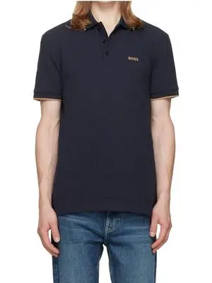 Hugo Boss Paddy Logo-print Polo Shirt - Black