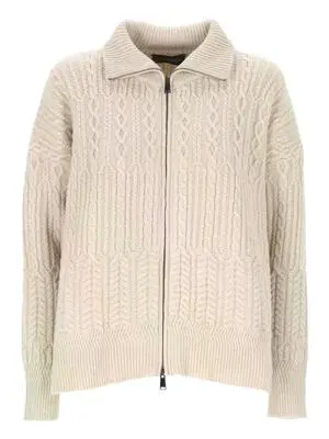 Lorena Antoniazzi Cable-knit Zip-up Sweater - Neutrals