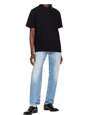 Versace Logo-embroidered Polo Shirt - Black