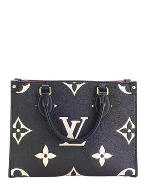 LOUIS VUITTON Onthego Bicolor Monogram Empreinte Giant Pm Tote Bag - Black