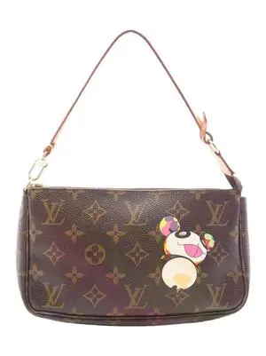 LOUIS VUITTON 2004 Takashi Murakami Monogram Panda Pochette Accessoires Shoulder Bag - Brown