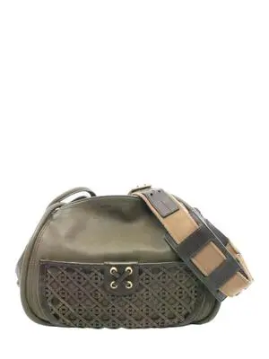 Dior Leather Lattice Cross Body Bag - Brown
