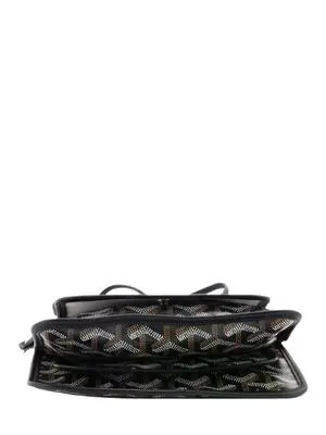Goyard Plumet Clutch Wallet Coated Canvas Cross Body Bag - Black