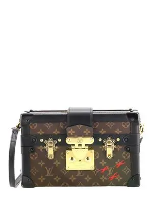 LOUIS VUITTON Monogram Canvas Petite Malle Handbag Clutch Bag - Brown