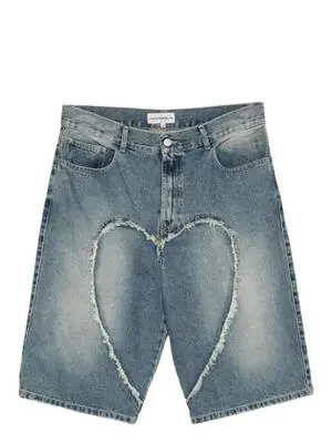 CARNE BOLLENTE Carne Bollente Heart Denim Shorts