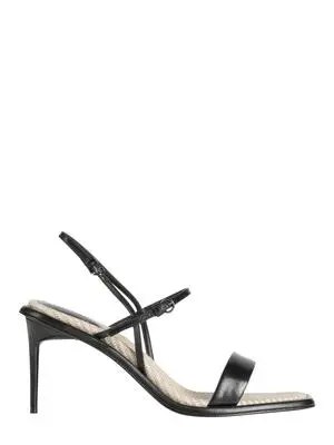 Max Mara Leather Sandals - Black