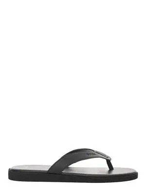 Hugo Boss Logo-embossed Thong Sandals - Black