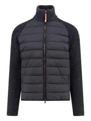 PARAJUMPERS Long-sleeved Spliced Down Jacket - Black