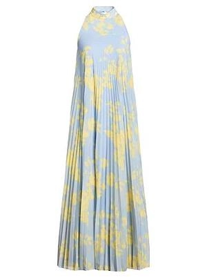 MAXCO. Floral Pleated Midi Dress - Blue