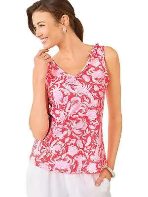 Lilly Pulitzer® Lilly Pulitzer Gigi Ruffle Tank Top Coral