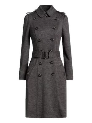 Burberry Double-breasted Wool Coat - Black