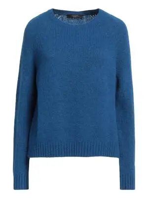 Max Mara Solid Color Knit Sweater - Blue
