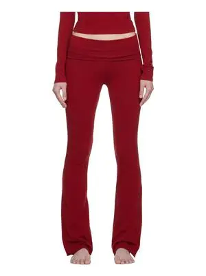 SKIMS SKIMS Folded Waistband Flare Trousers Red