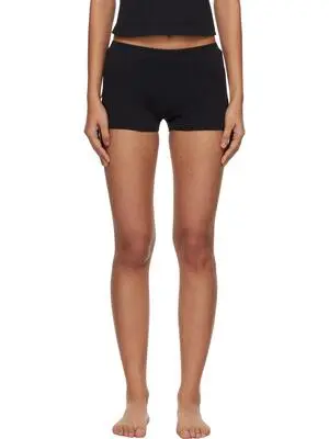 SKIMS Plain Knit Short Pants - Brown