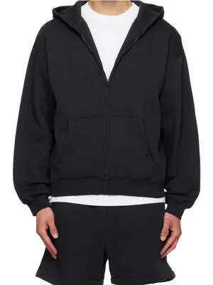 SKIMS Zip Up Hoodie - Black