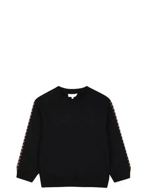 LANVIN Logo Embroidered Crewneck Sweatshirt - Black