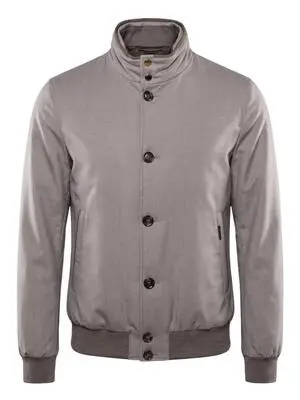 MOORER Long-sleeve Casual Bomber Jacket - Gray