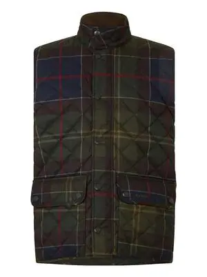 Barbour Tartan Check Quilted Gilet - Black