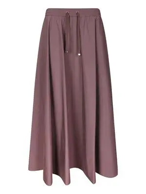 Herno Drawstring Flared Skirt Brown