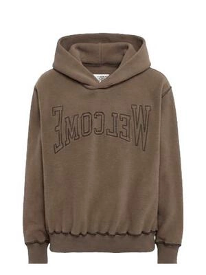MAISON MARGIELA Solid-color Suede Sweatshirt - Brown
