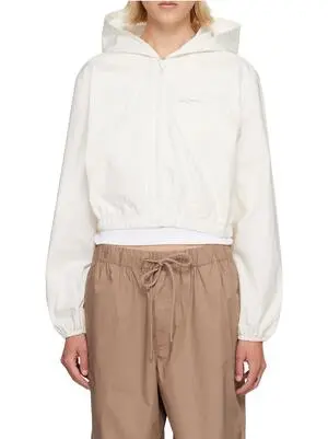 SKIMS Hooded Zip-up Casual Jacket - White