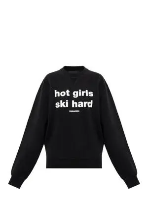 Dsquared2 Graphic Slogan-print Pullover - Black