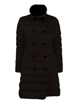 MOORER Longan High-neck Double-breasted Padded Coat - Black