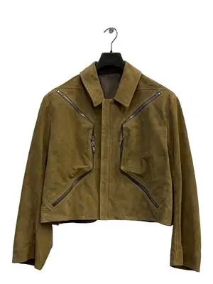 Rick Owens Long-sleeved Leather Jacket - Brown
