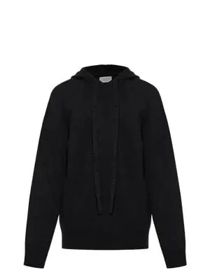 LANEUS Long-sleeved Hooded Sweatshirt - Black
