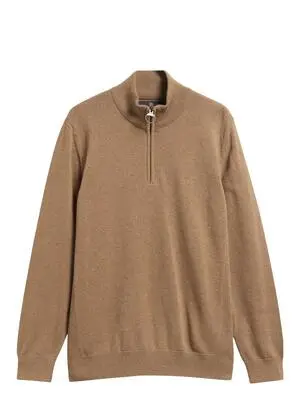 Barbour Quarter-zip Knit Jumper - Brown