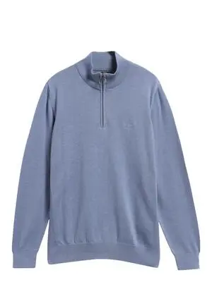 Barbour Quarter-zip Knit Jumper - Blue
